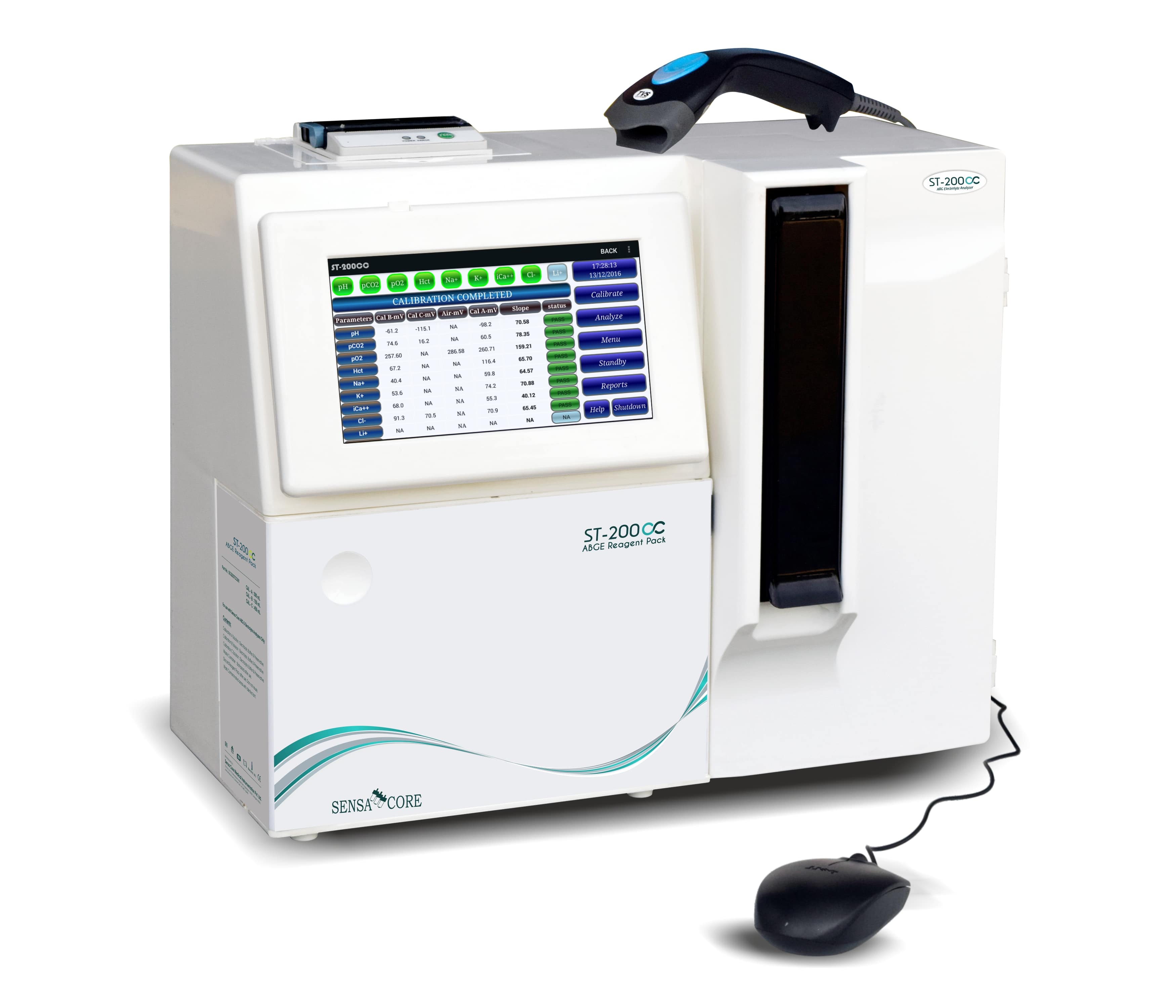 ST-200CC ABGE | Blood Gas Analyzer | Sensa Core | ISE Technology